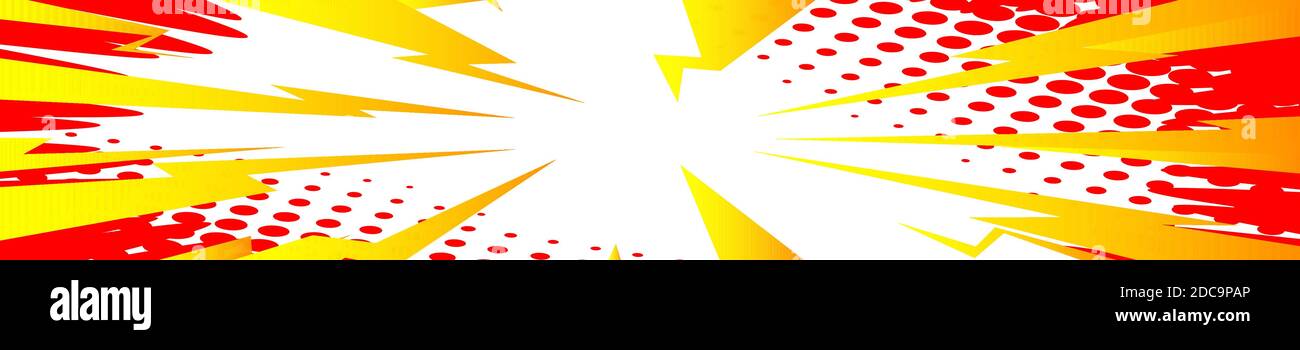 Comic book banner, cartoon background. Vector illustrated background ...