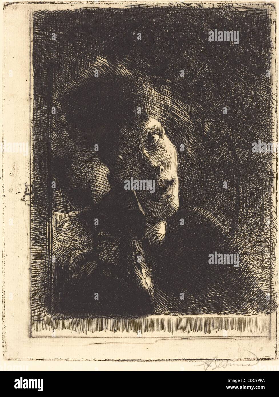 Albert Besnard, (artist), French, 1849 - 1934, La Muse Accoudée, 1884 ...