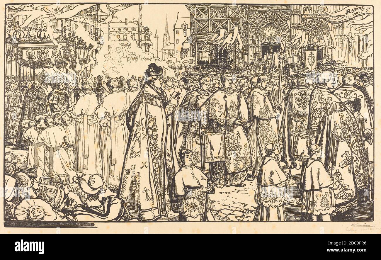 Auguste Lepère, (artist), French, 1849 - 1918, Corpus Christi ...