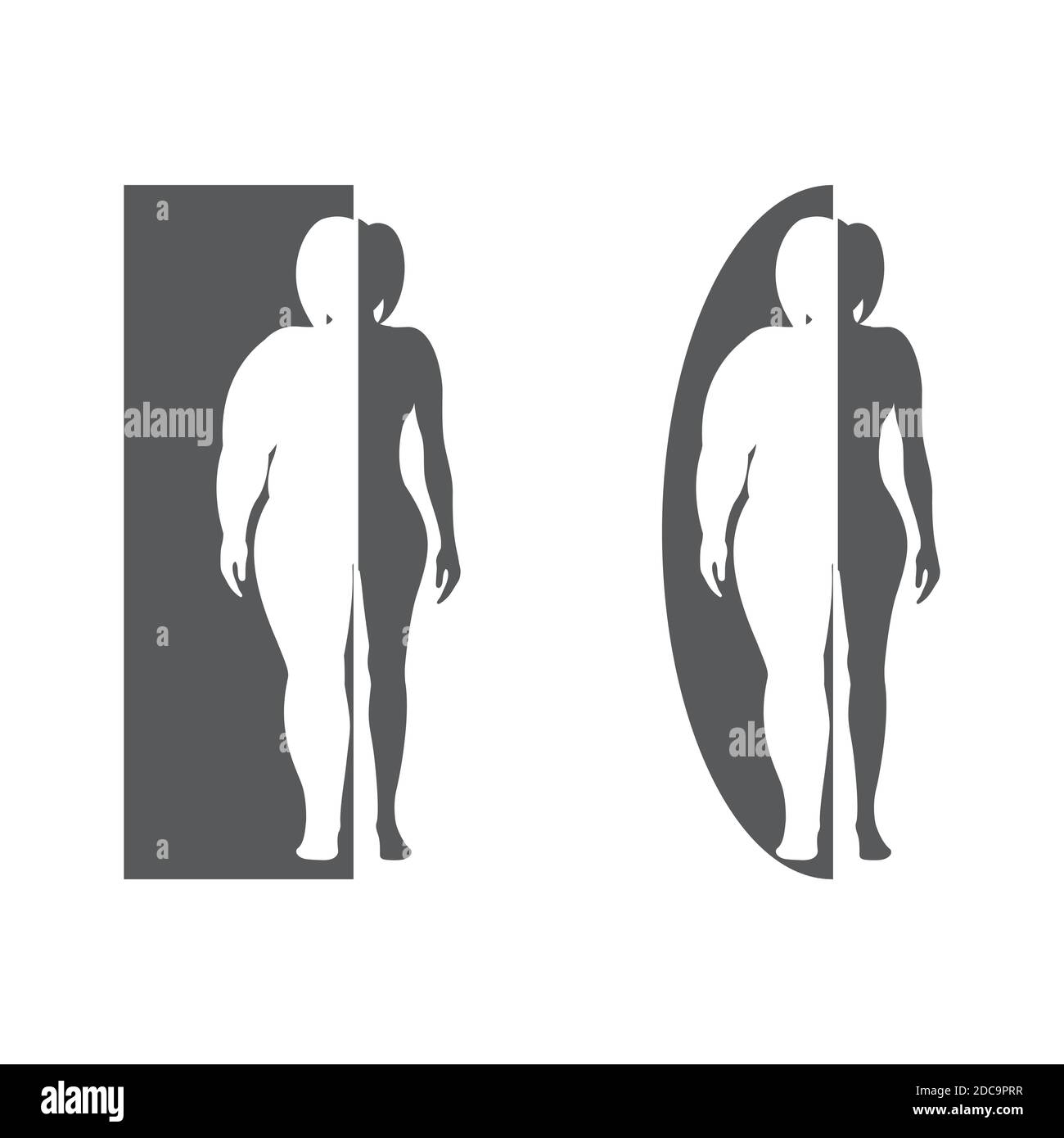 Body Mass Index Vector Illustration Design Template Stock Vector Image