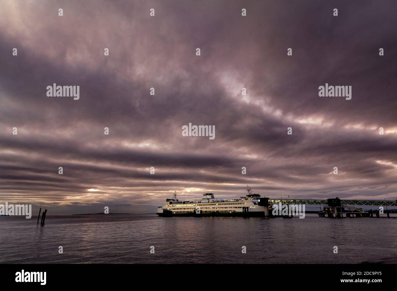 WA17895-00....WASHINGTON - Ferry boat Puyallup at Edmonds dock. The ...