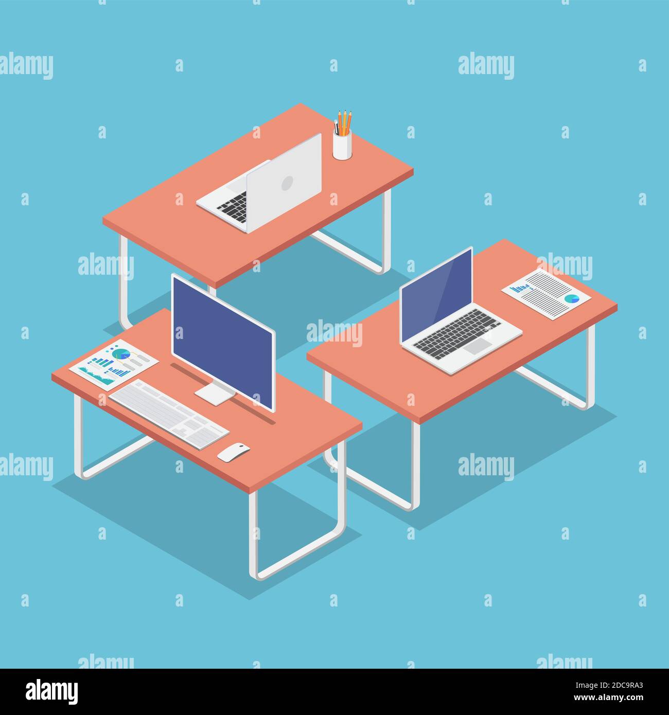 Modern workplace coworking Stock Vector Images - Alamy
