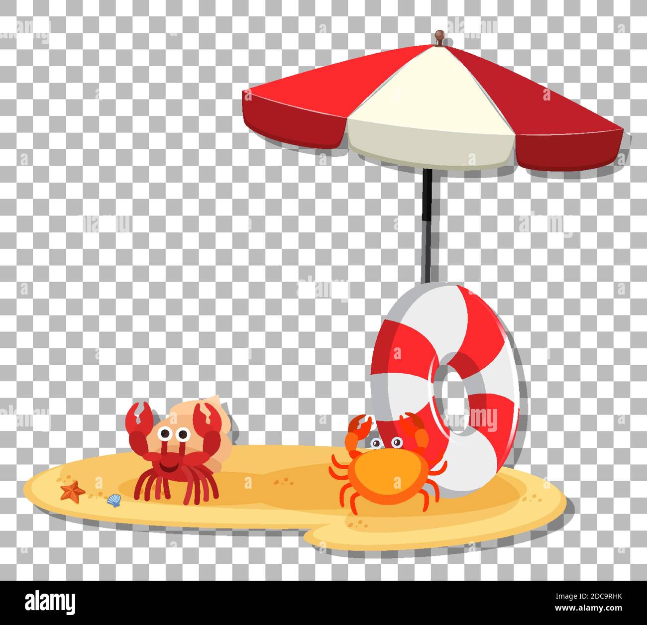 Isolated beach on transparent background illustration Stock Vector ...