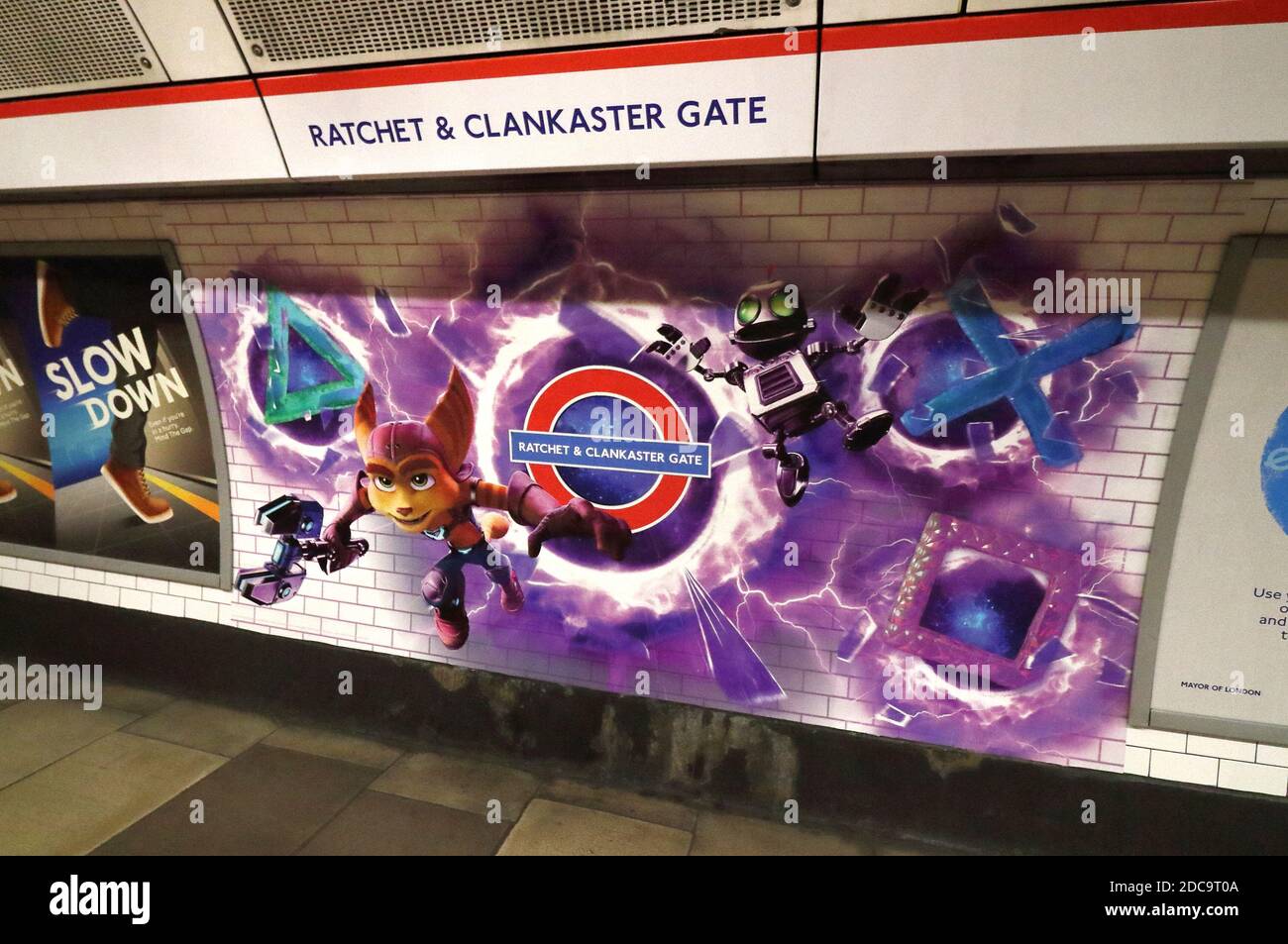 London, UK. 19th Nov, 2020. Lancaster Gate station is temporarily named ...