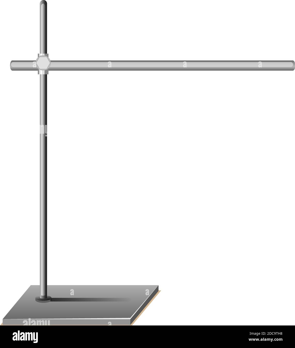 Laboratory stand isolated on white background illustration Stock Vector ...