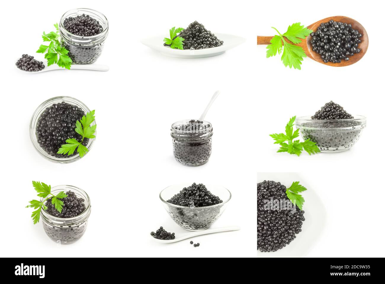 Set of beluga roe on a isolated white background Stock Photo - Alamy