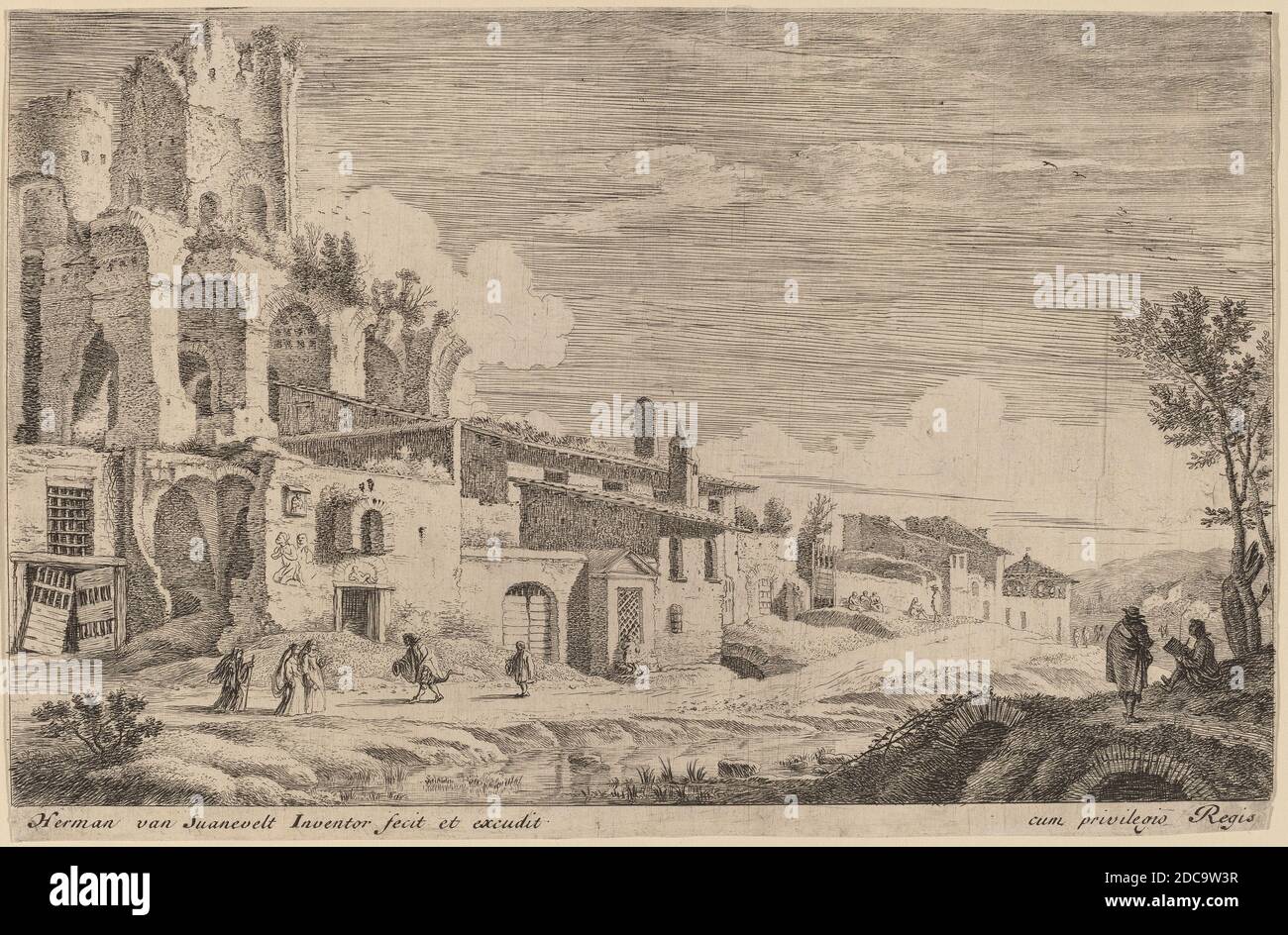 Herman van Swanevelt, (artist), Dutch, c. 1600 - 1655, Landscape with ...