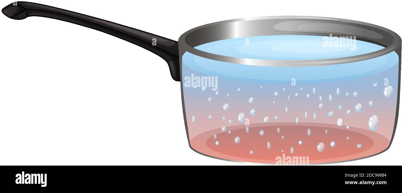 Pot boiling water in kitchen Cut Out Stock Images & Pictures - Alamy