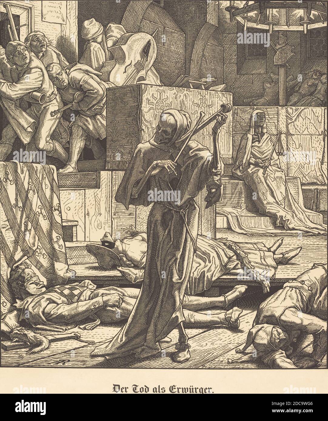 Alfred Rethel, (artist), German, 1816 - 1859, Der Tod als Erwürger ...