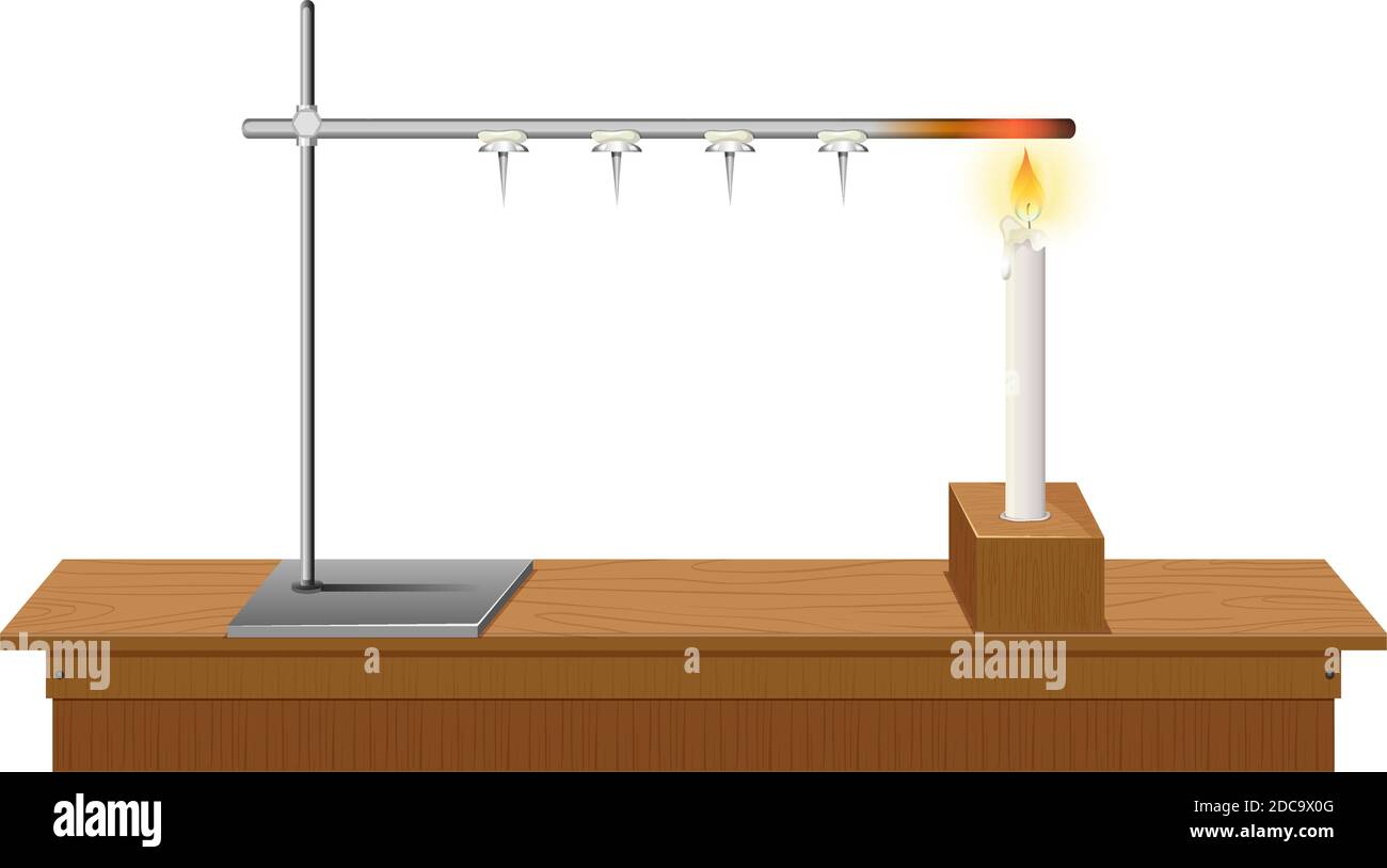 Laboratory stand on desk white background illustration Stock Vector ...