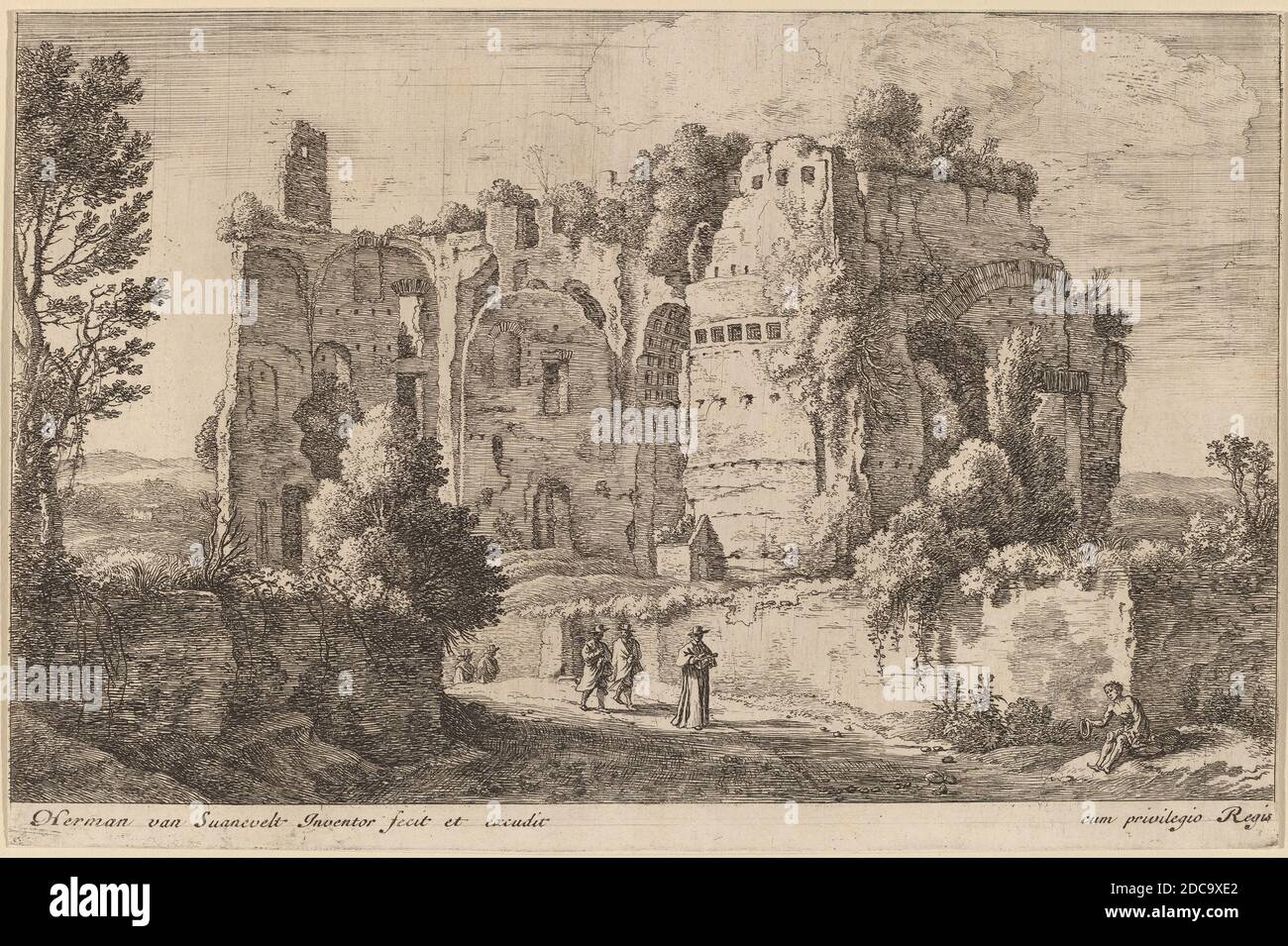 Herman van Swanevelt, (artist), Dutch, c. 1600 - 1655, Landscape with ...