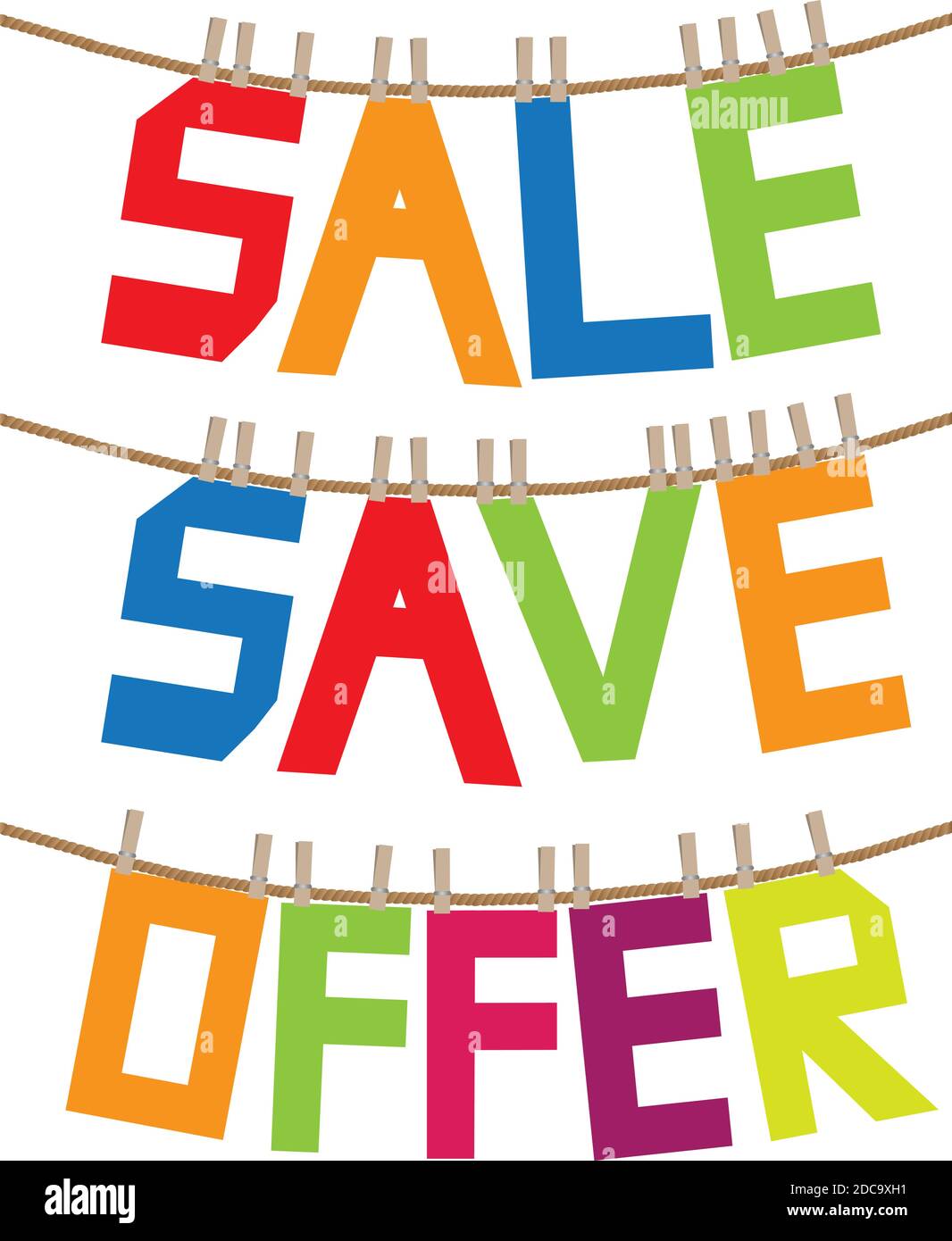 Sale message hanging in the air. Best for sale campaign. Vector ...