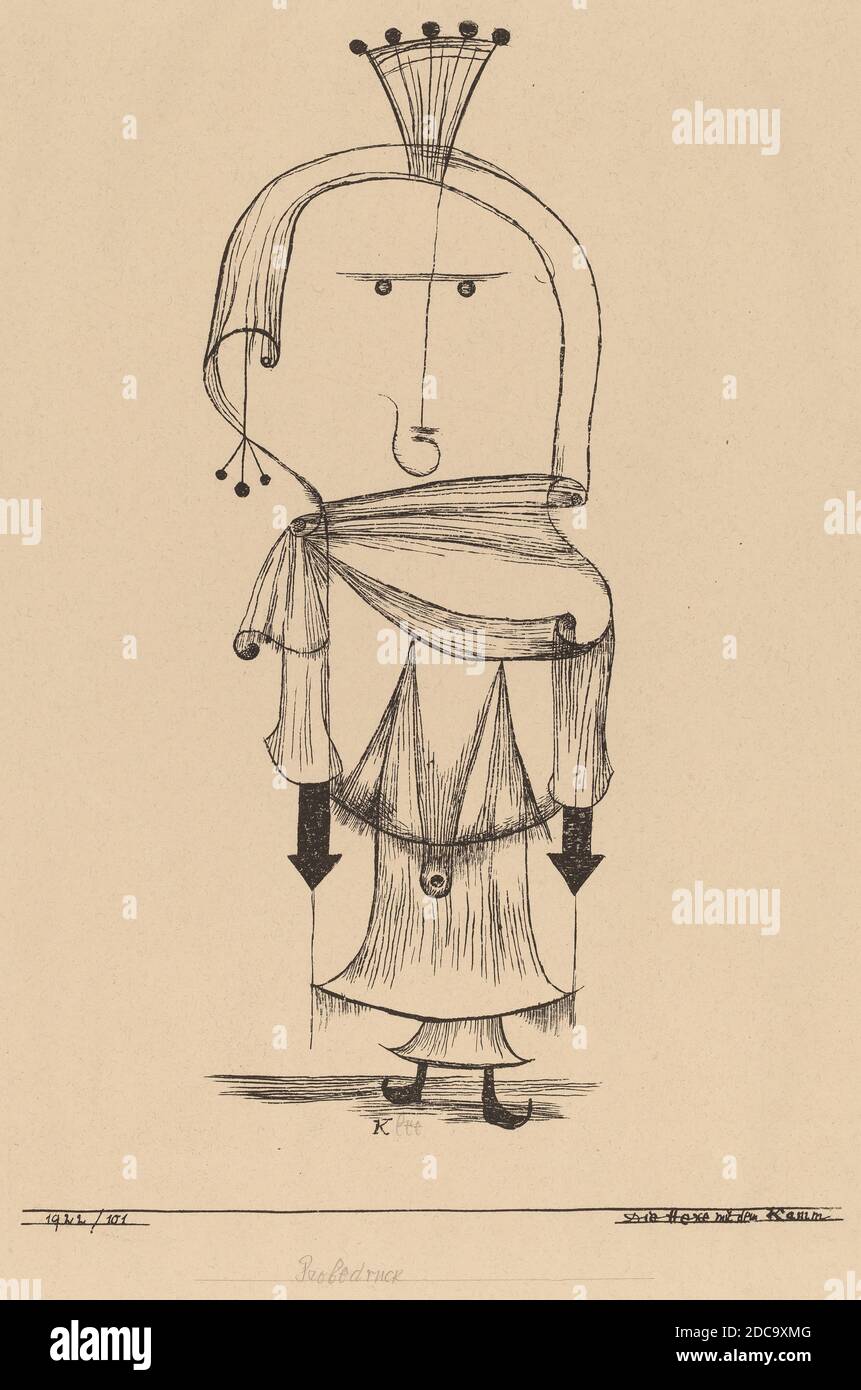 Paul Klee, (artist), Swiss, 1879 - 1940, Die Hexe mit dem Kamm (Witch ...