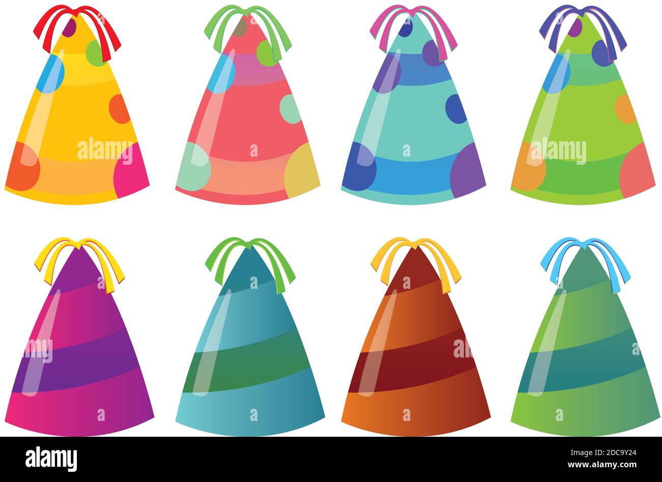 Isolated colorful Party hats. Vector illustration Stock Vector Image ...