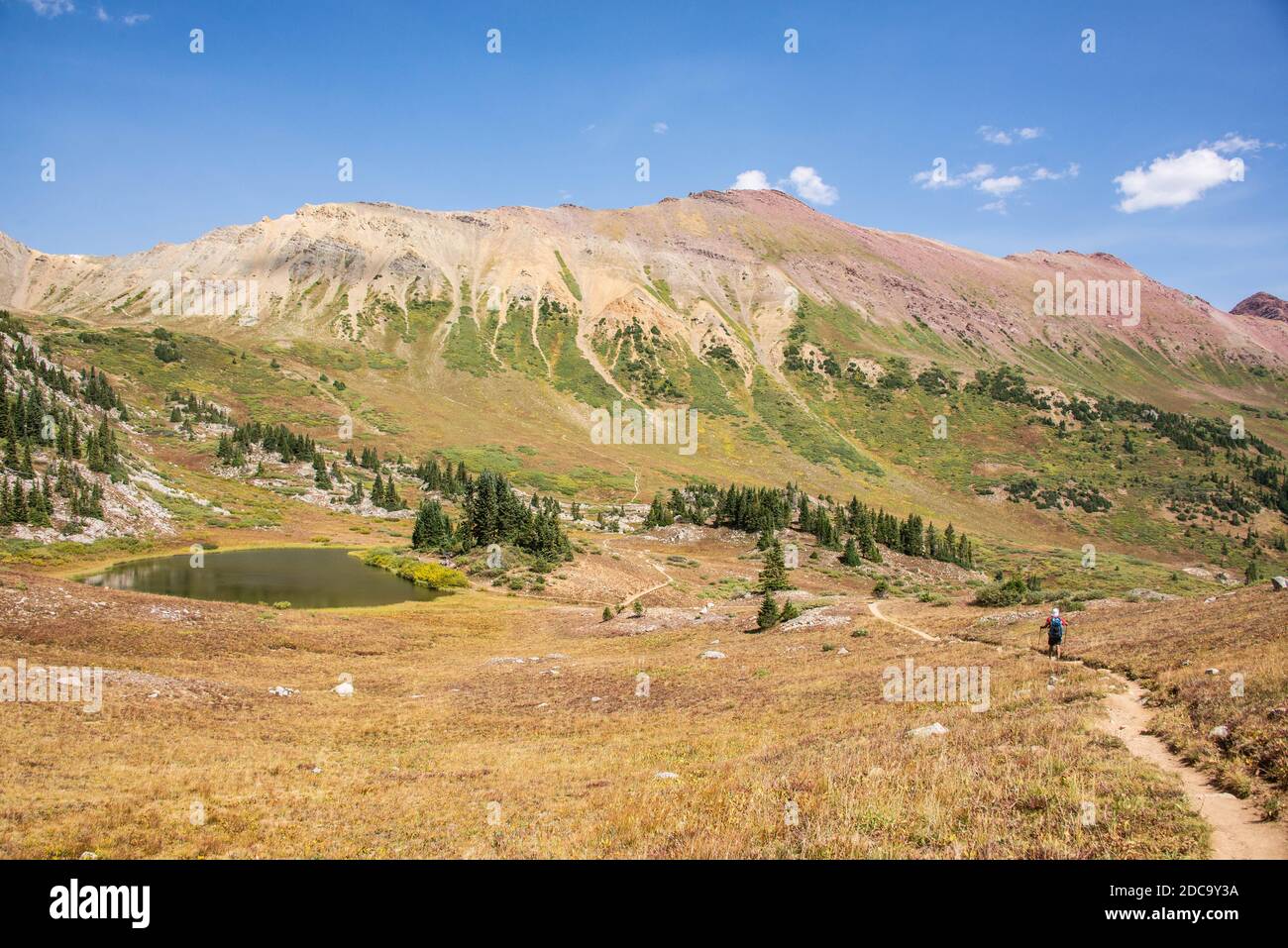 View of the route to Trailrider Pass on the Maroon Bells Loop, Aspen ...