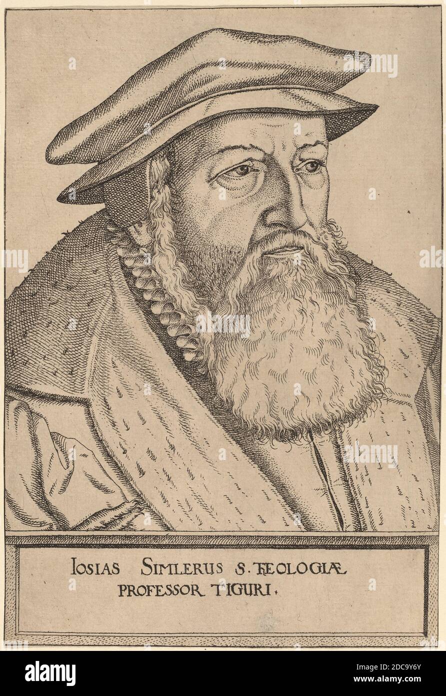 Jost Amman, (artist), Swiss, 1539 - 1591, Josias Simler, engraving ...