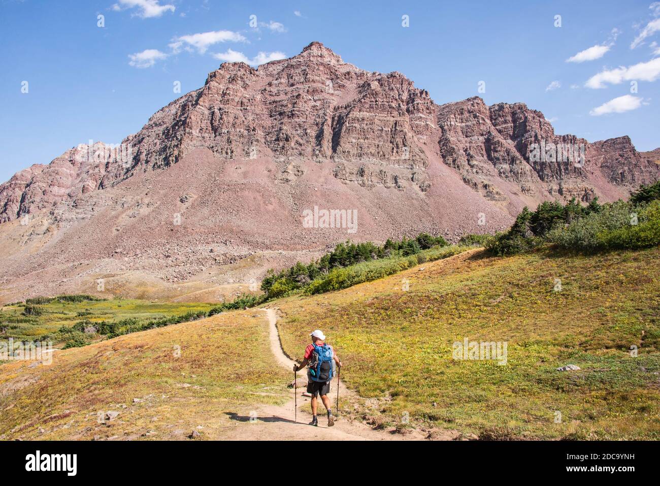 Descending to Snowmass Lake from Trailrider Pass on the Maroon Bells ...