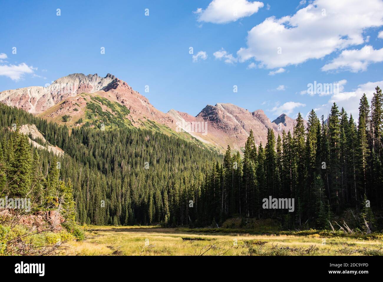 Beautiful alpine scenery on the Maroon Bells Loop, Aspen, Colorado, USA ...