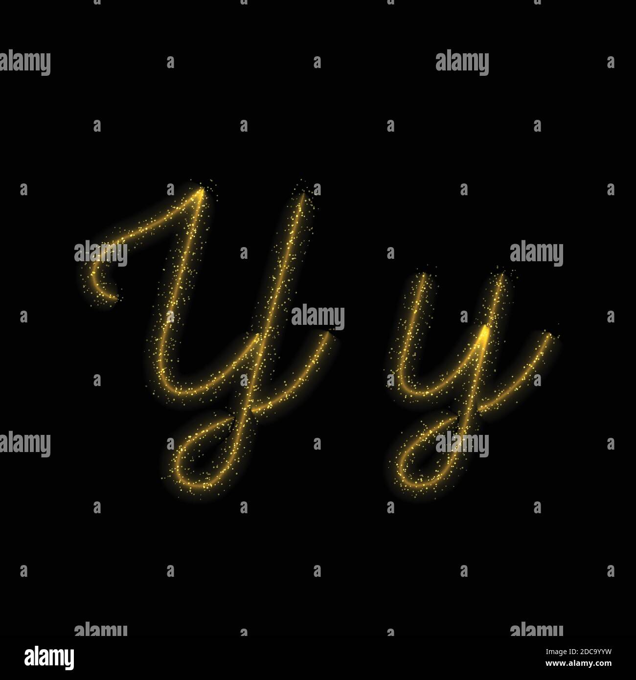 The Letter Y In Glitter
