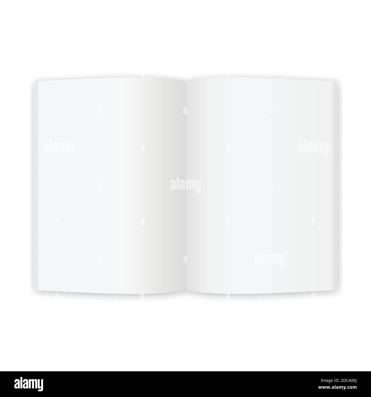 Open magazine or book white blank pages Stock Vector Image & Art - Alamy