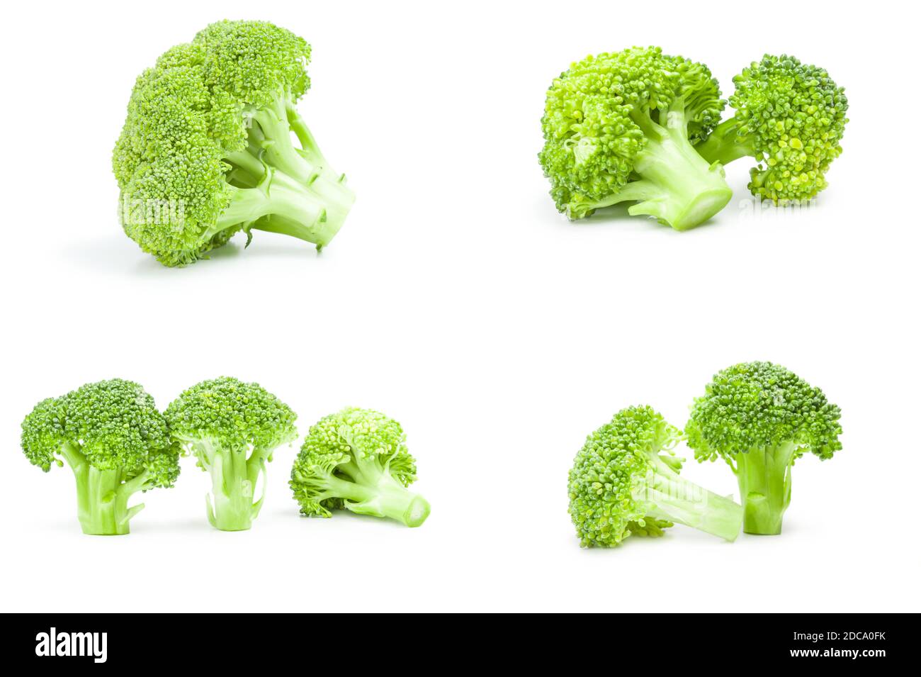 Set of fresh green broccoli Stock Photo - Alamy