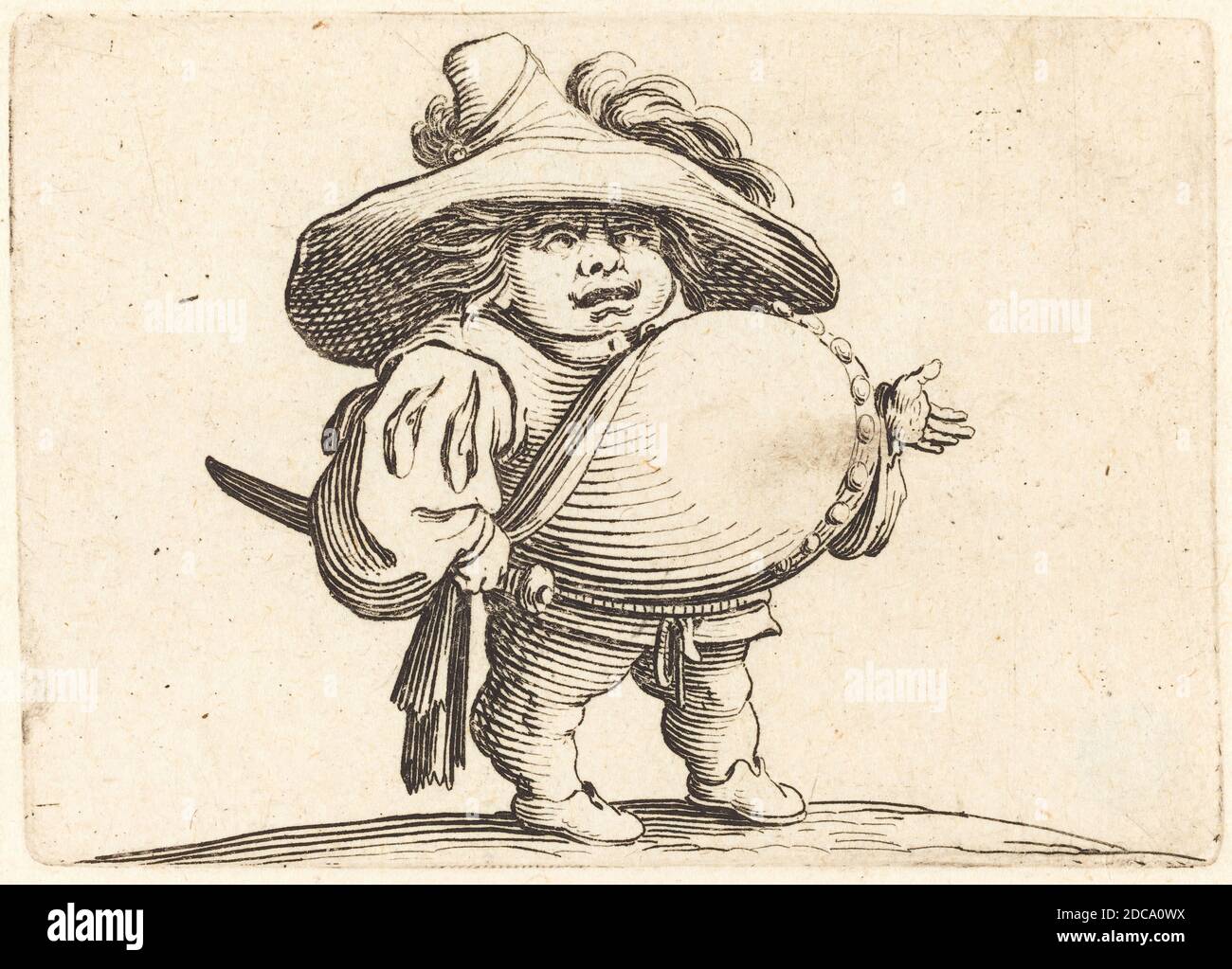 Jacques Callot, (artist), French, 1592 - 1635, Man with Big Belly ...