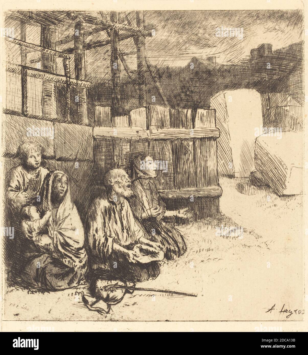 Alphonse Legros, (artist), French, 1837 - 1911, English Beggars (Les ...