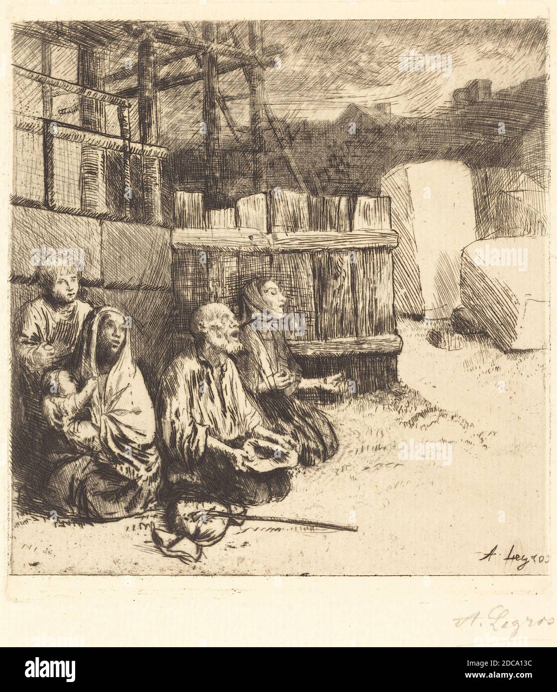 Alphonse Legros, (artist), French, 1837 - 1911, English Beggars (Les ...