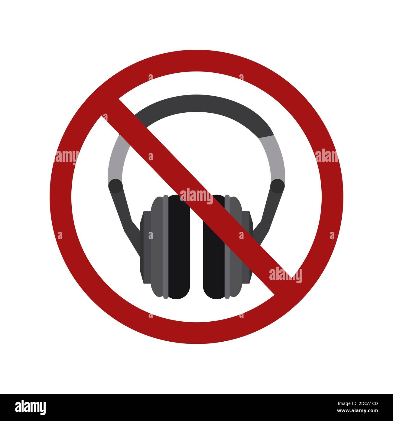 Headset prohibition vector vectors hi-res stock photography and images ...