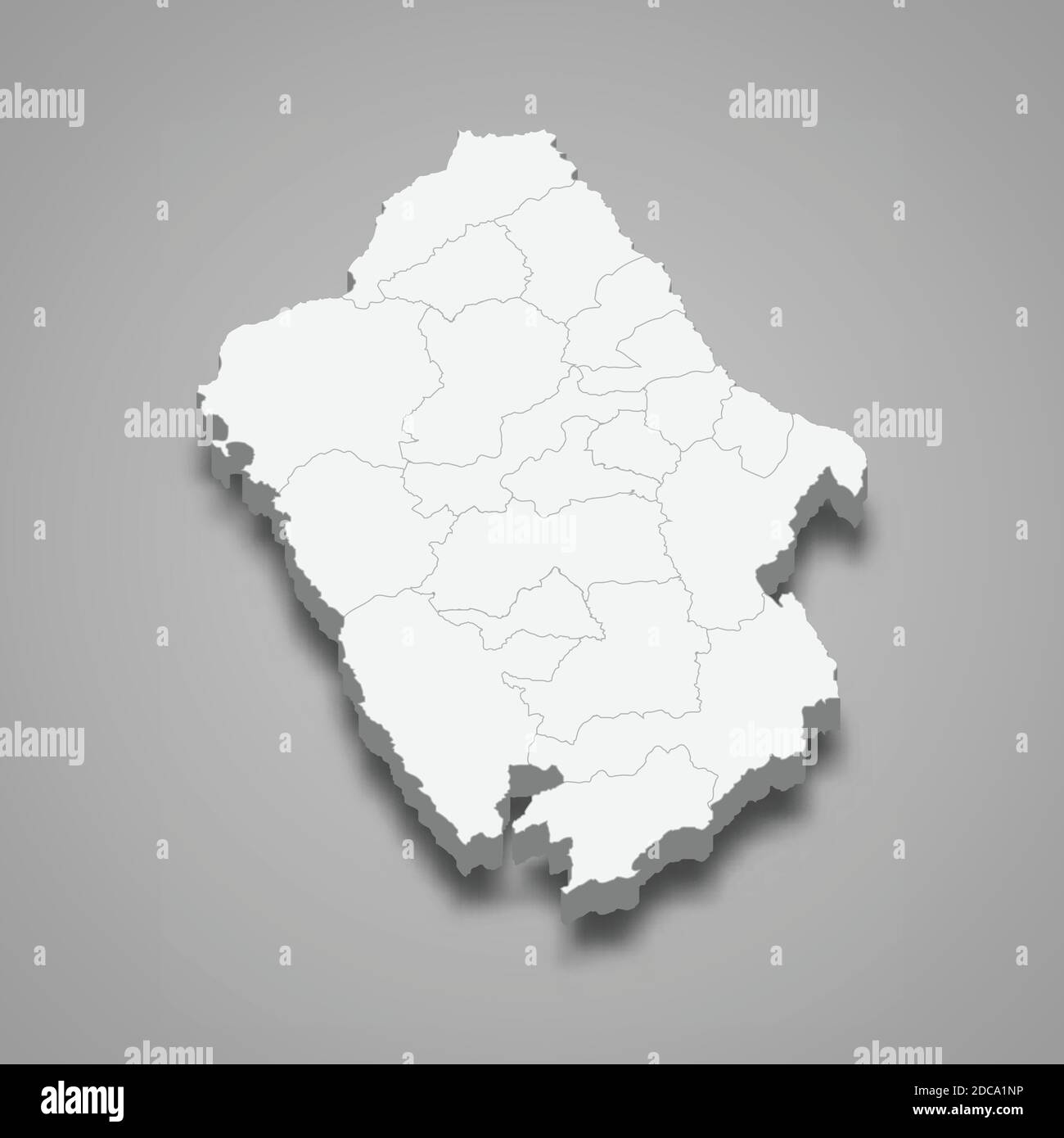 3d isometric map of Ancash is a region of Peru, vector illustration ...