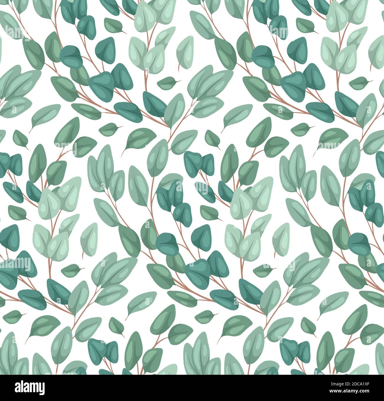 Seamless texture of flat eucalyptus populus on a white background ...