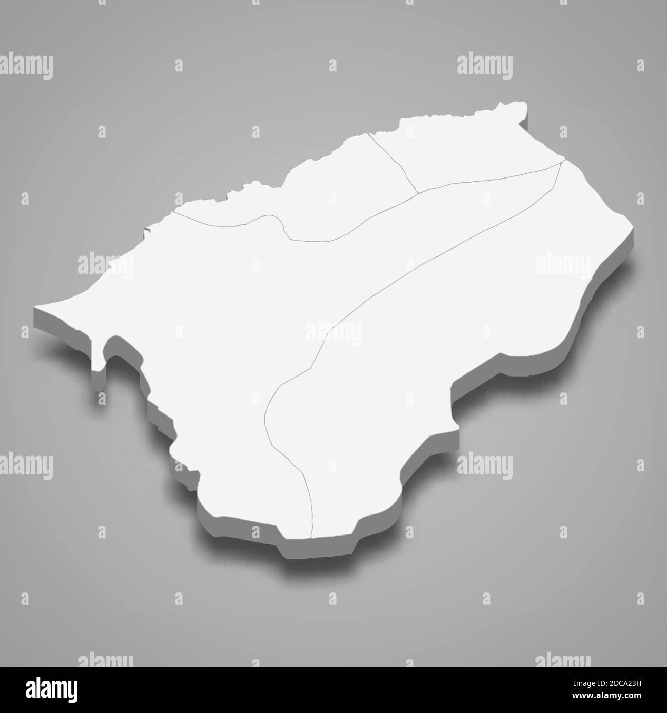 3d isometric map of Bartin is a province of Turkey, vector illustration ...
