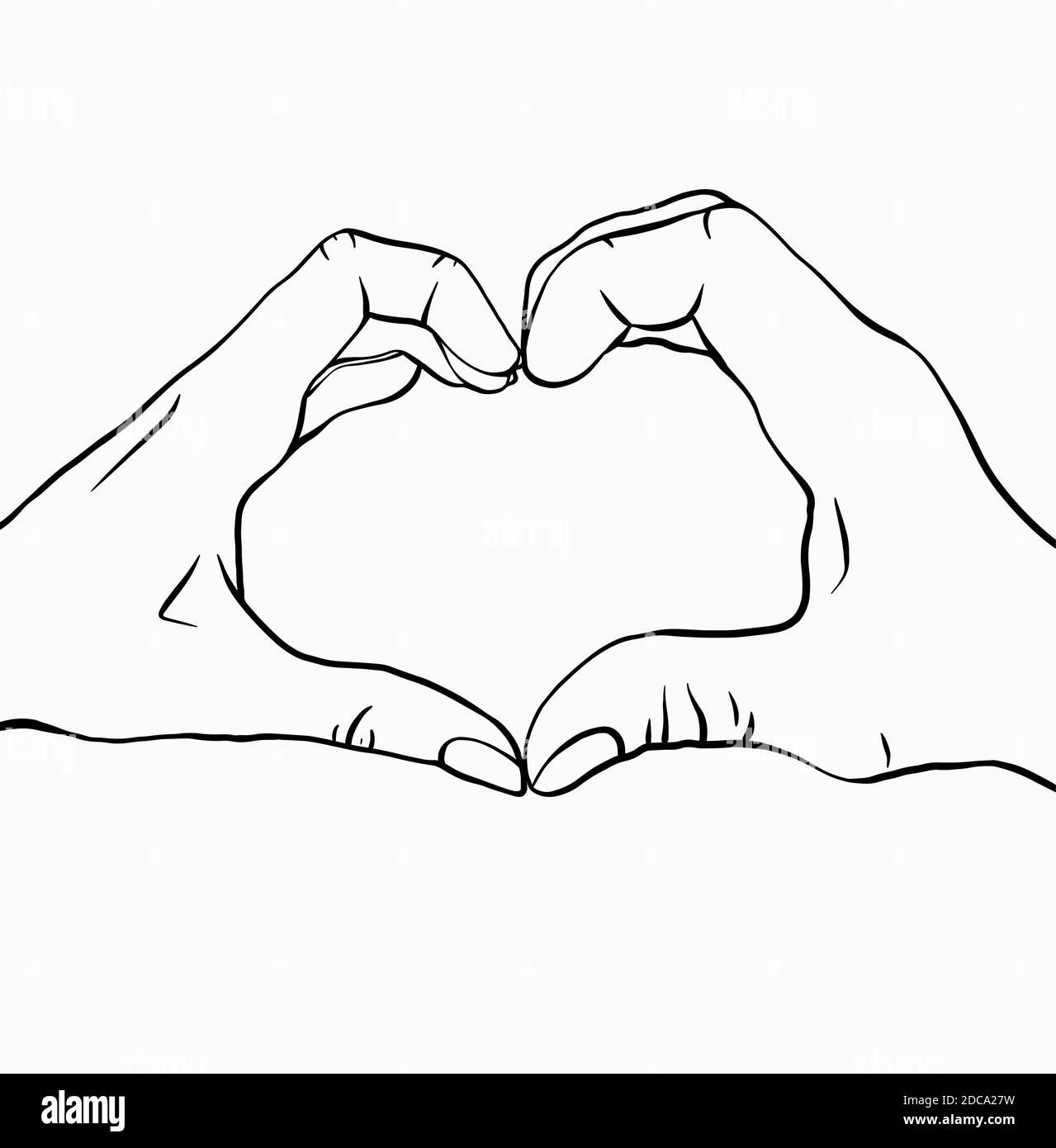 Drawings Of Hands Making A Heart