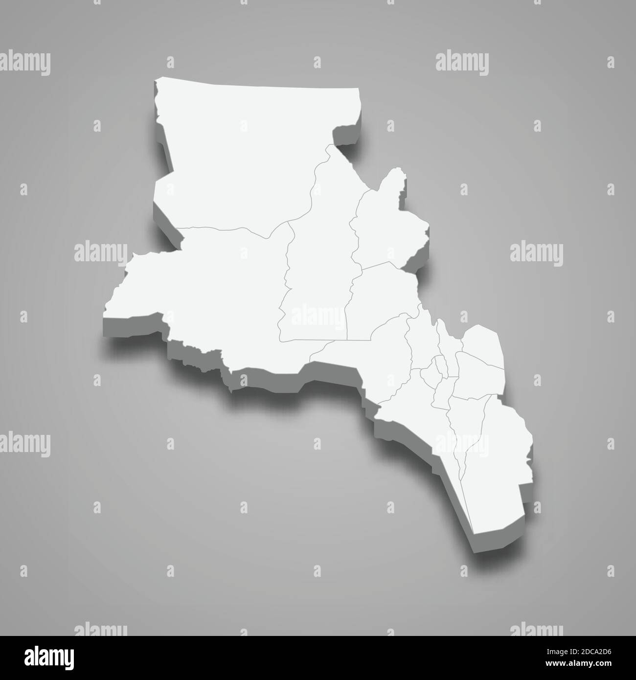 3d isometric map of Catamarca is a province of Argentina, vector ...
