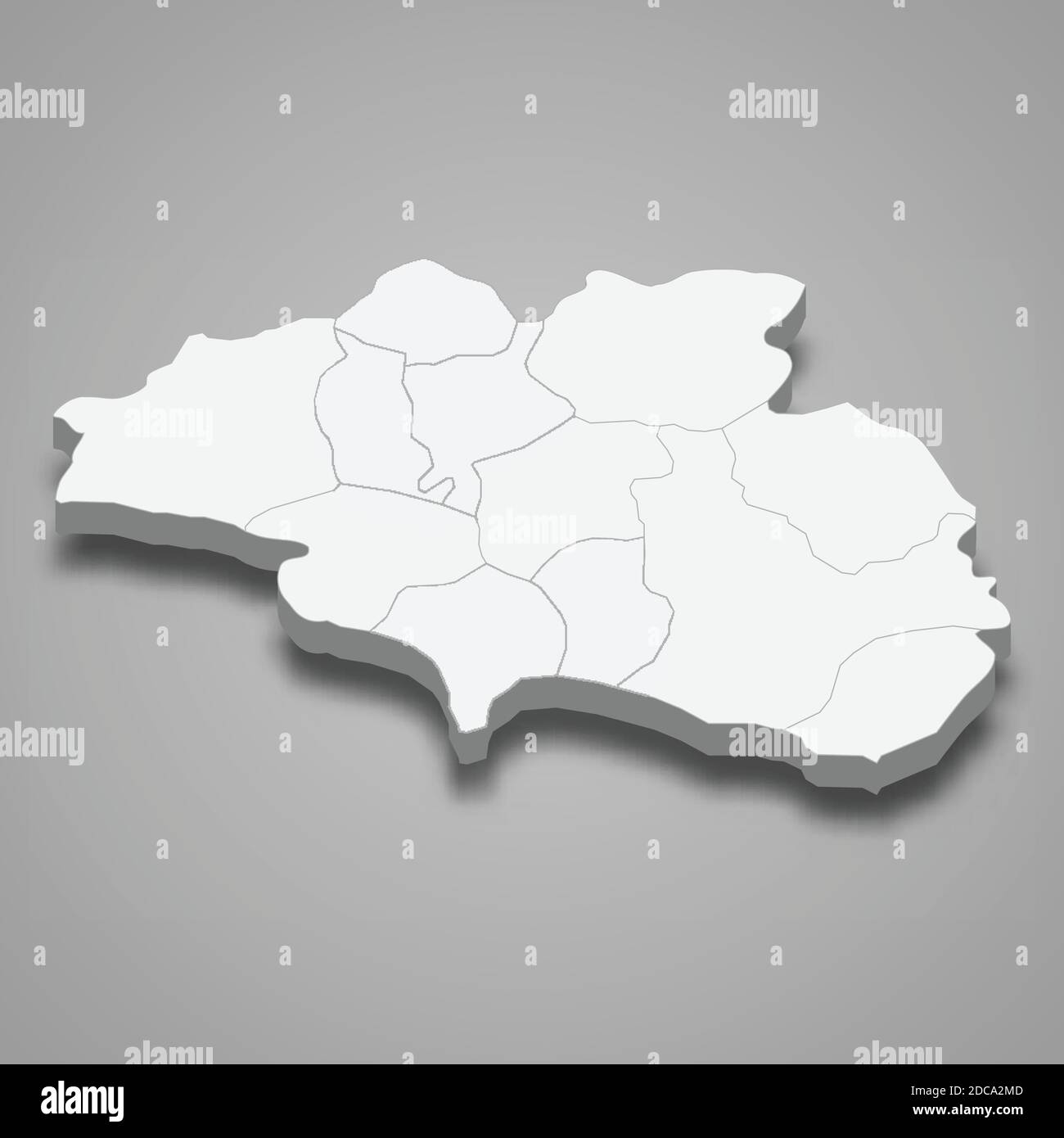 3d isometric map of Cankiri is a province of Turkey, vector ...