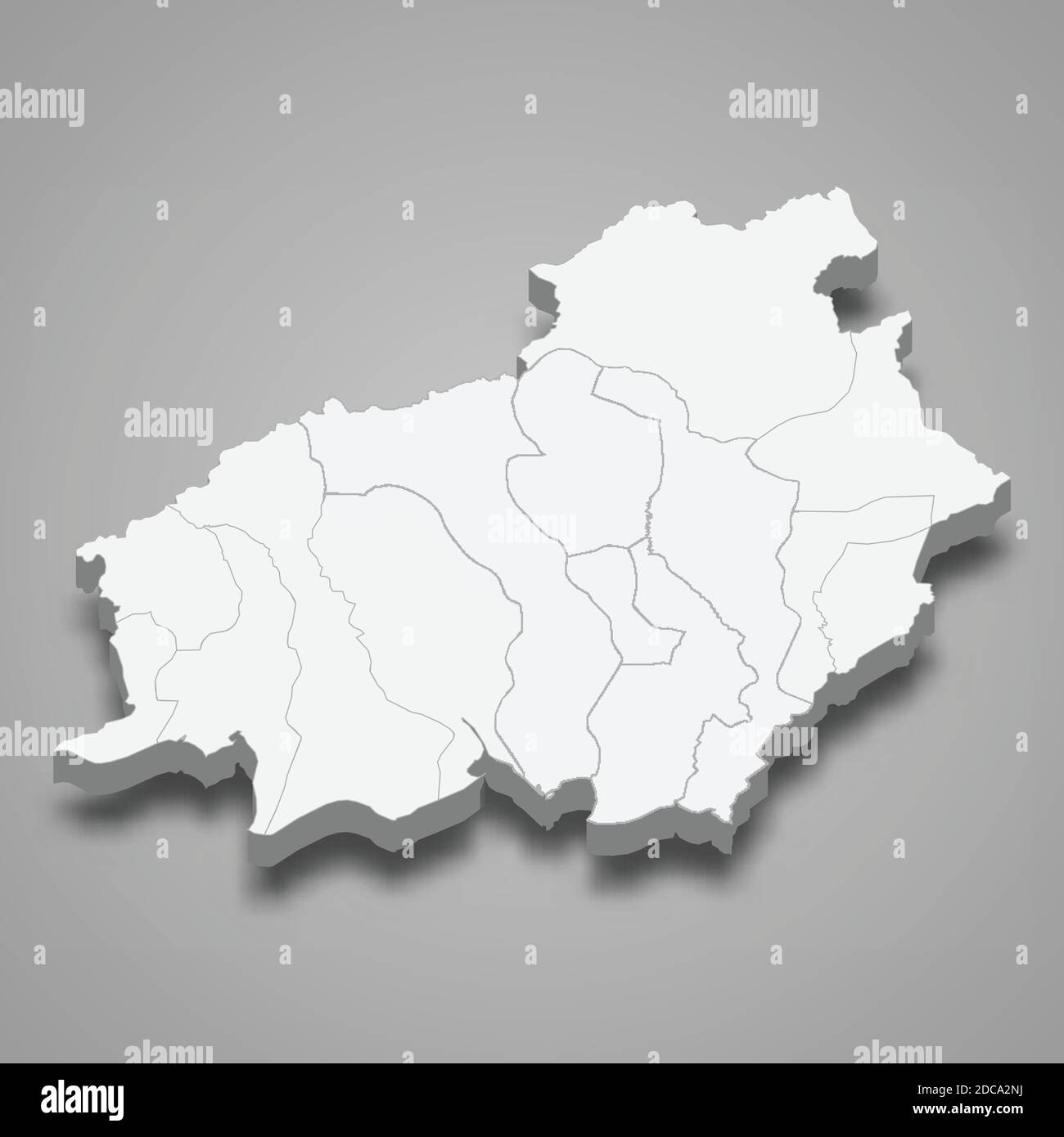 3d isometric map of Central Kalimantan is a province of Indonesia ...