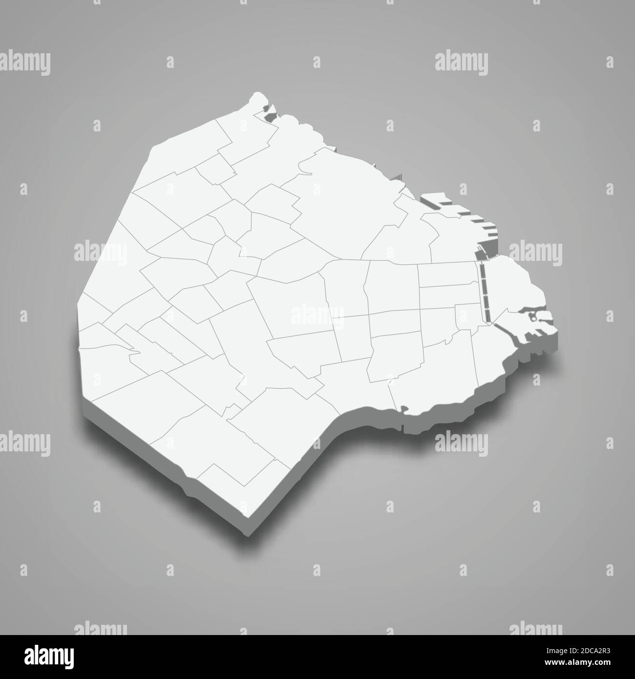 3d isometric map of Ciudad de Buenos Aires is a capital of Argentina ...