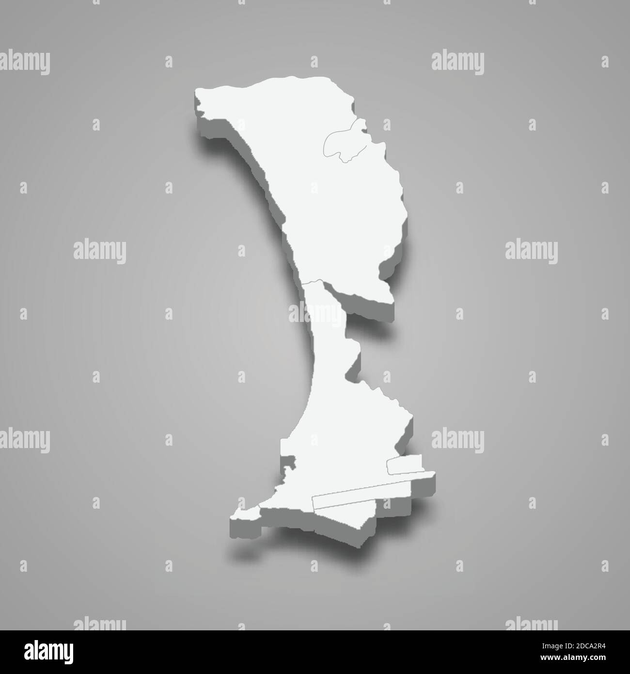 3d isometric map of Callao is a region of Peru, vector illustration ...