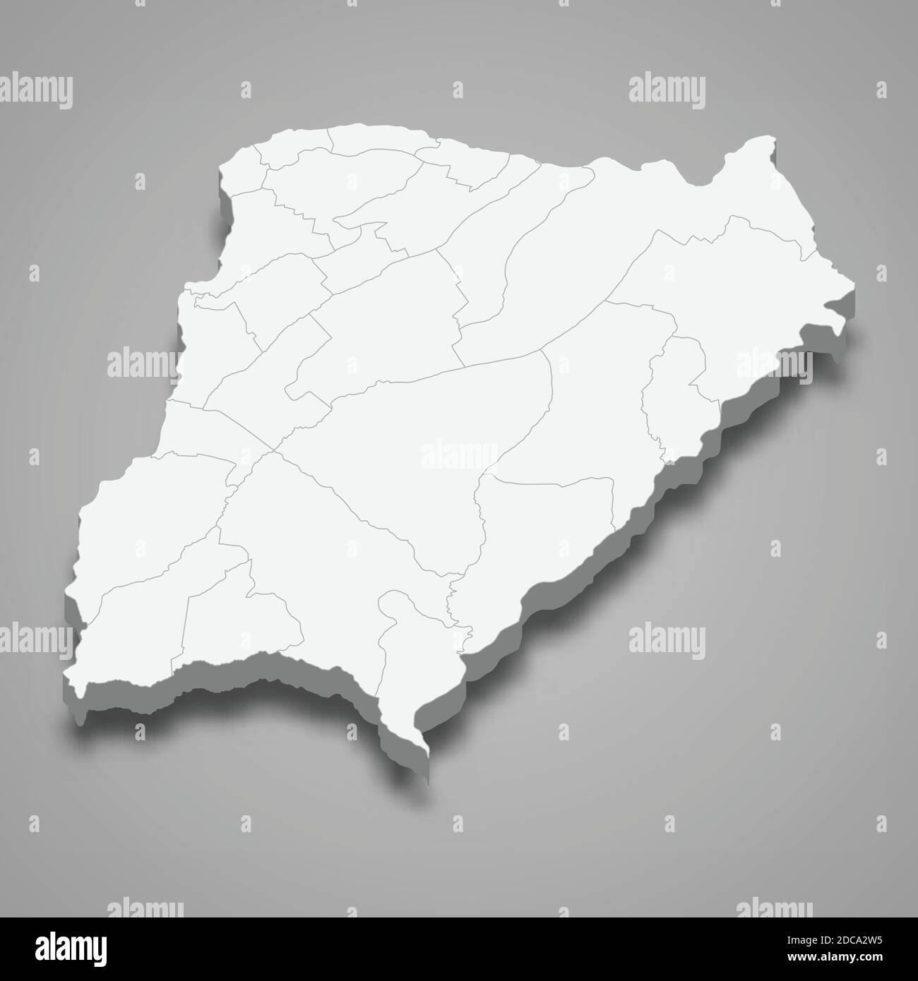 3d isometric map of Corrientes is a province of Argentina, vector ...