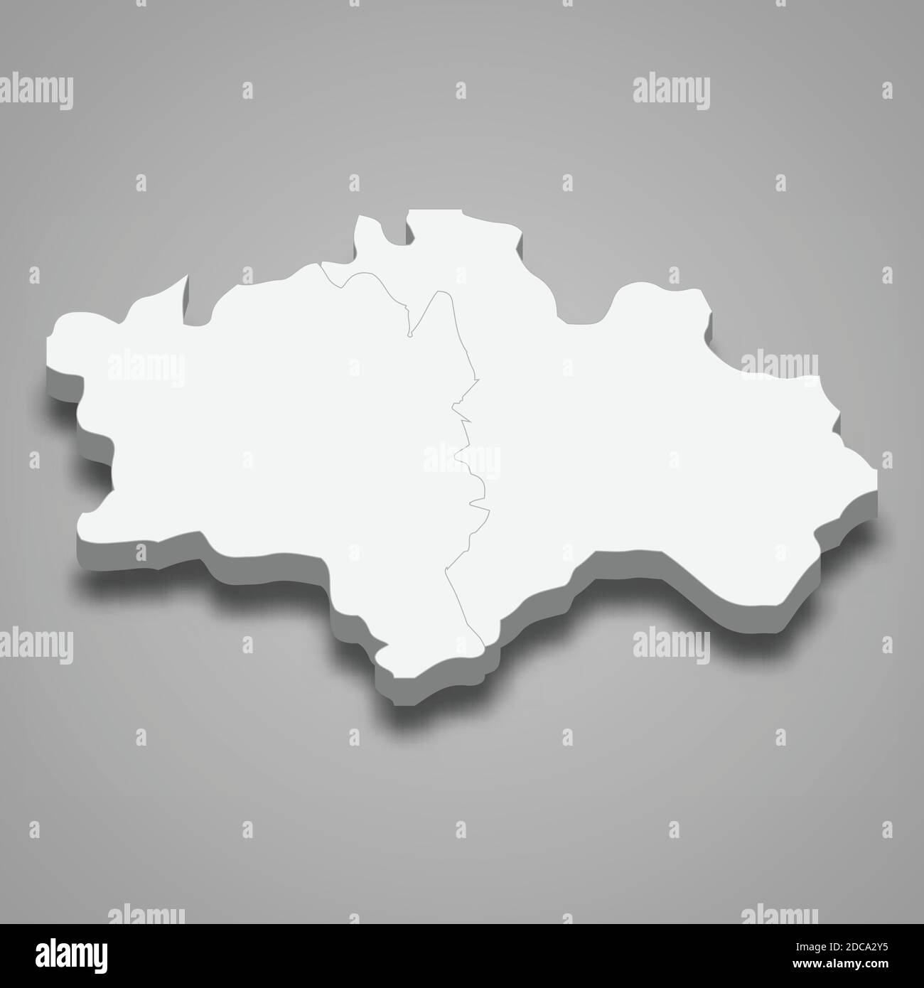 3d isometric map of Chiayi City is a region of Taiwan, vector ...