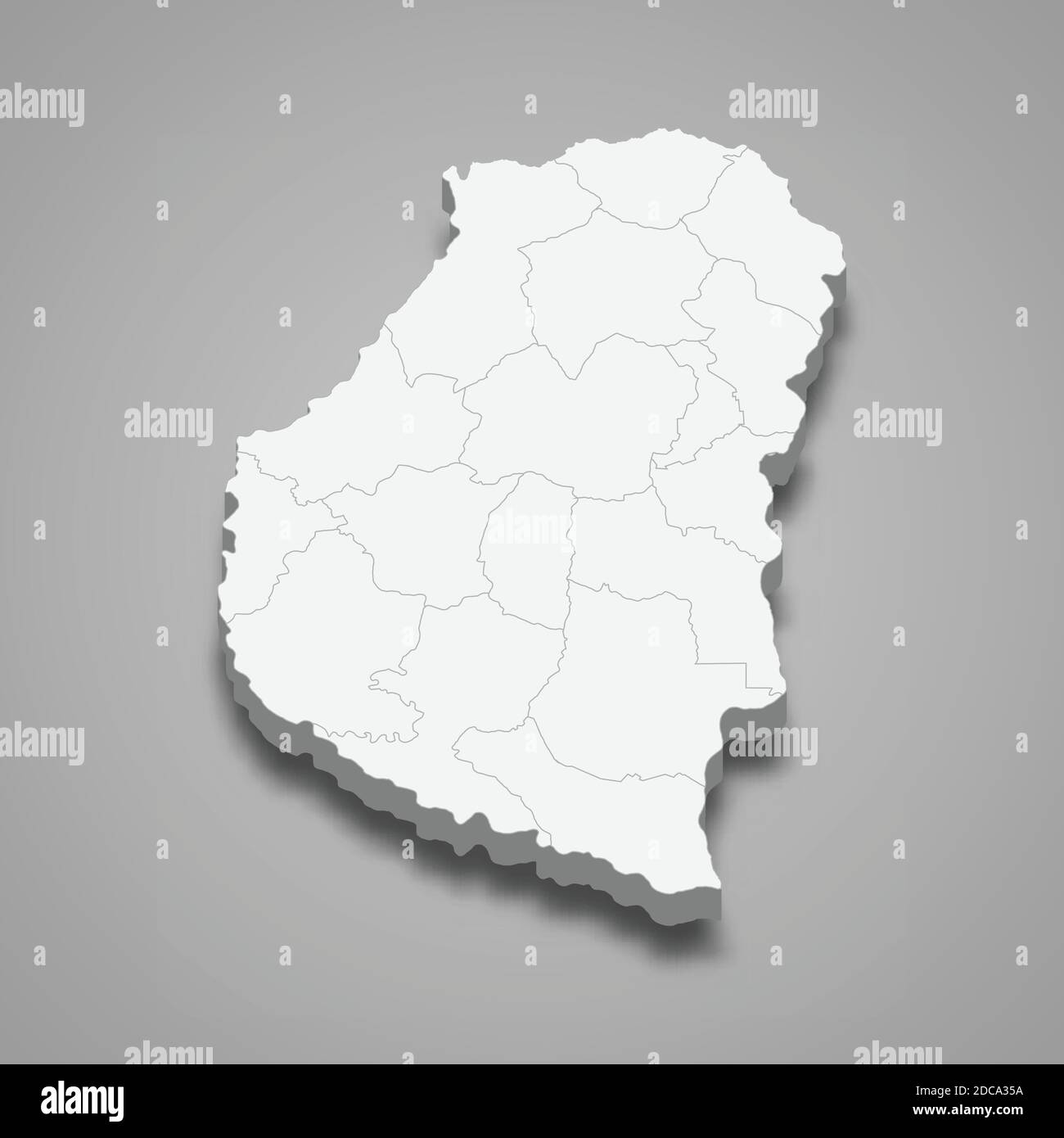 3d isometric map of Entre Rios is a province of Argentina, vector ...