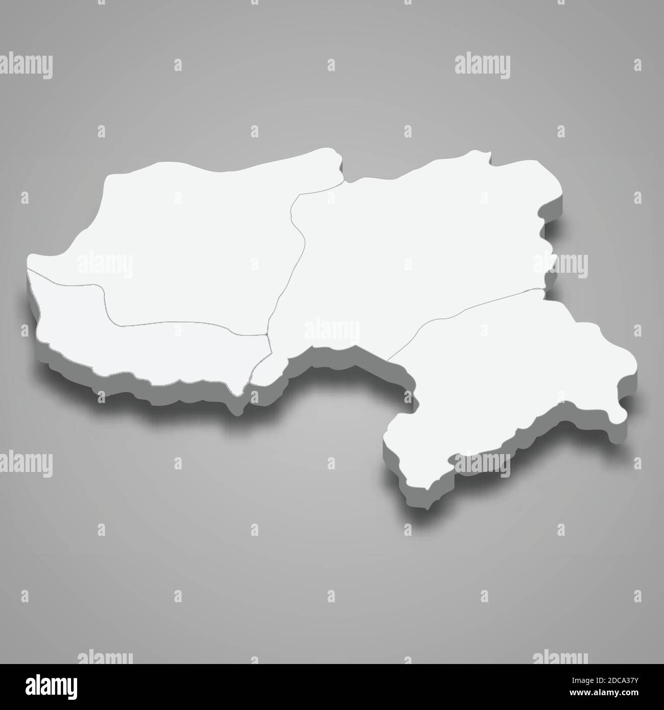 3d isometric map of Hakkari is a province of Turkey, vector ...