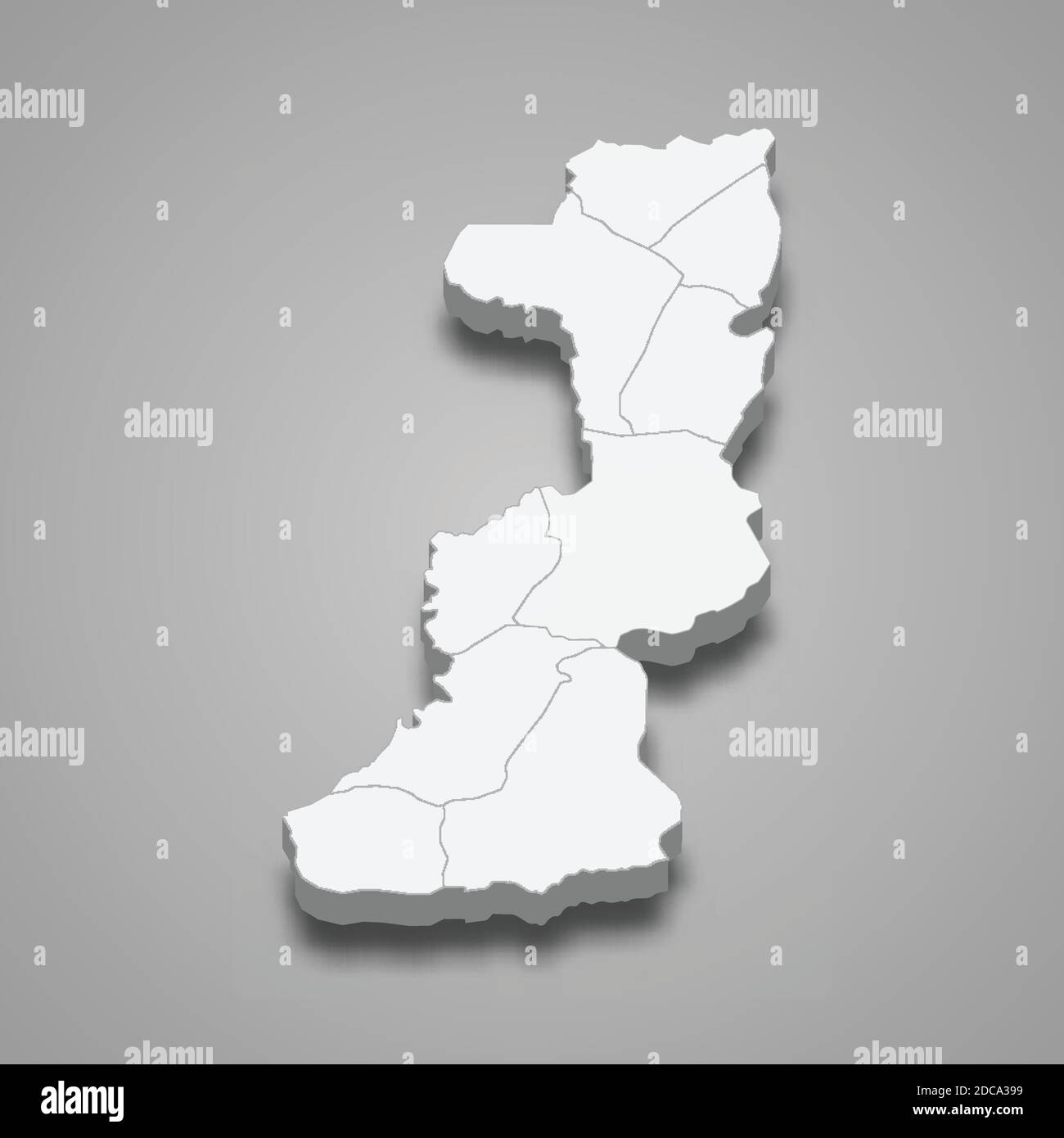 3d isometric map of Edirne is a province of Turkey, vector illustration ...