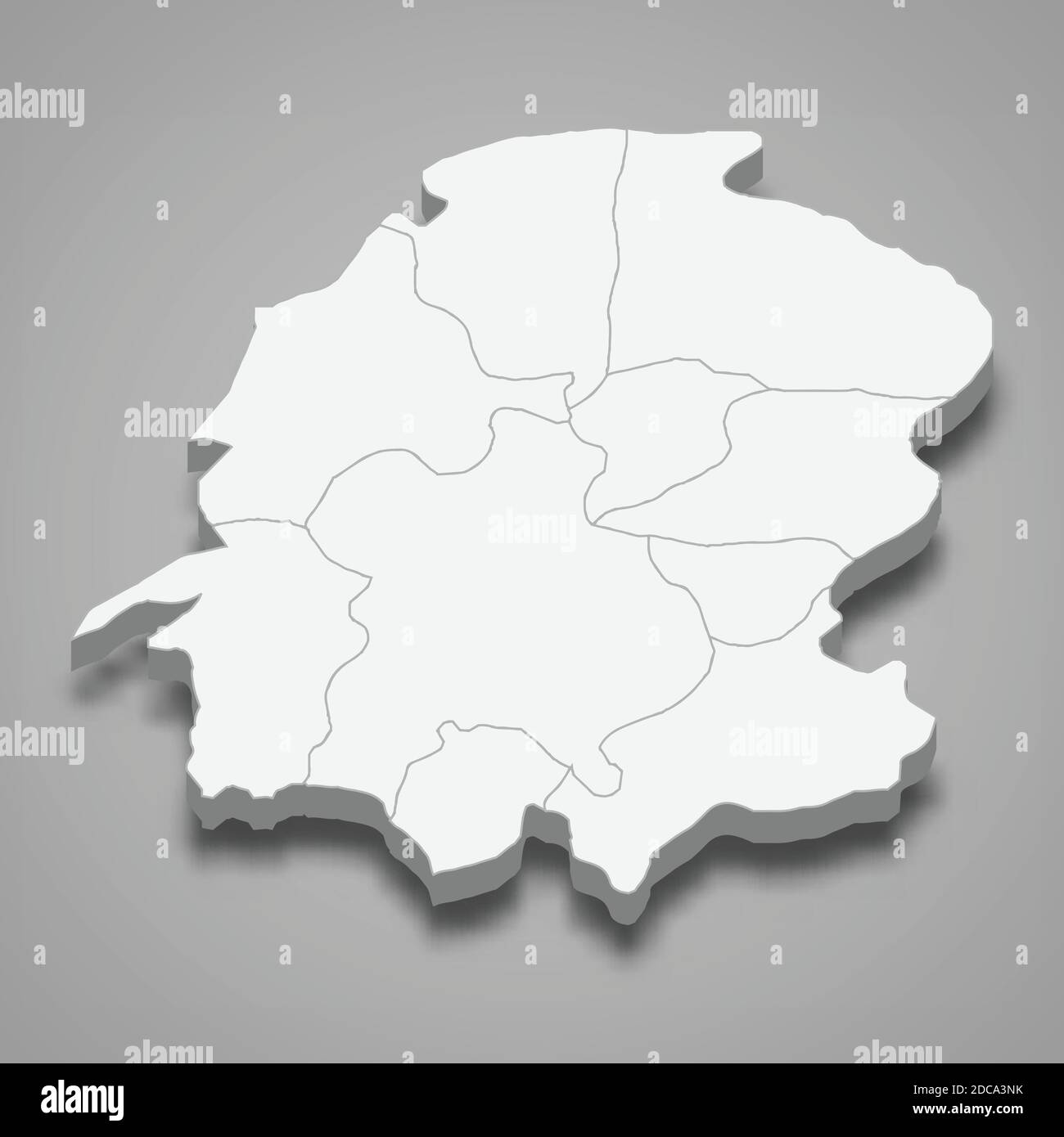 3d isometric map of Kahramanmaras is a province of Turkey, vector ...