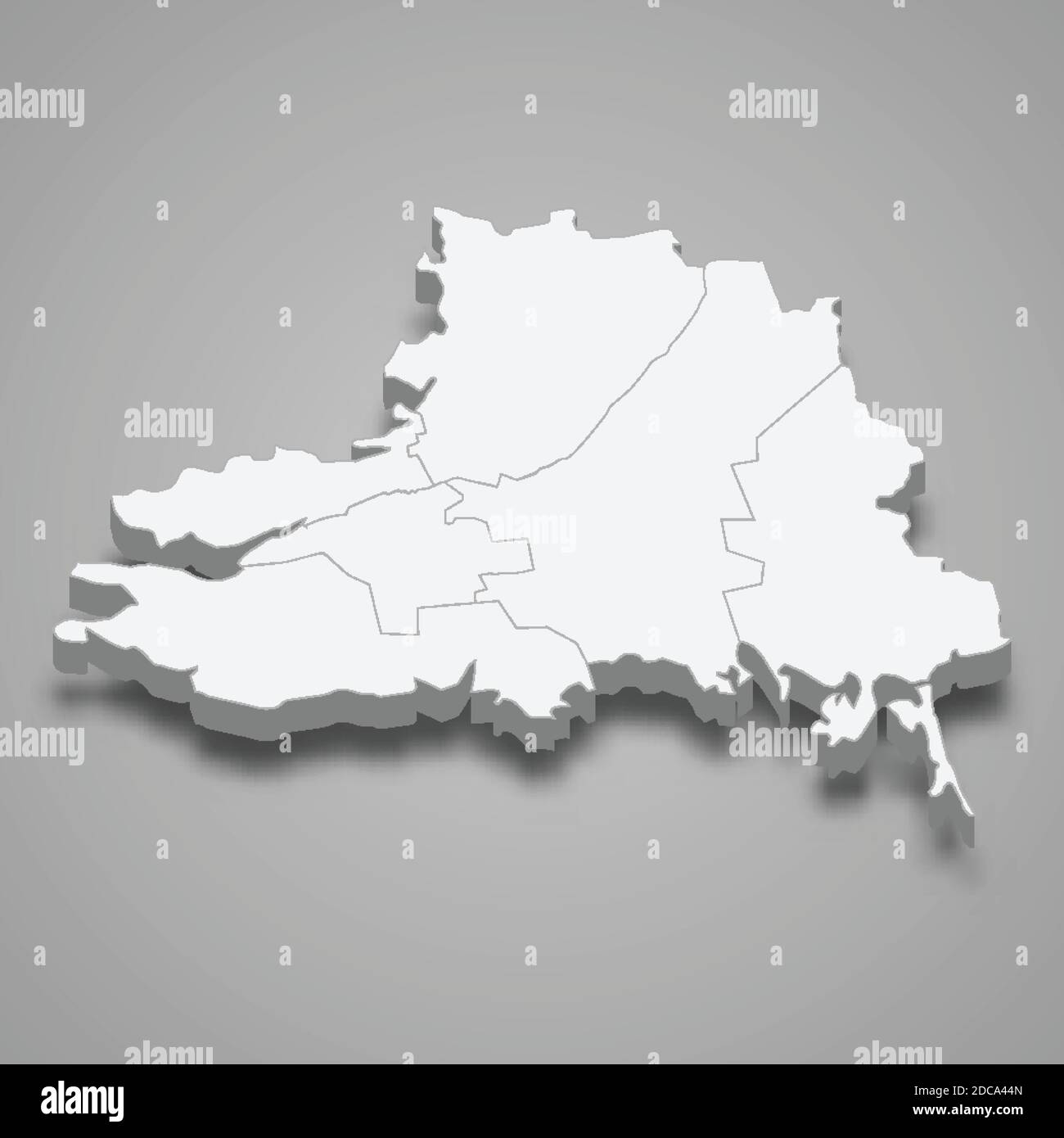 3d isometric map of Kherson oblast is a region of Ukraine, vector illustration Stock Vector ...