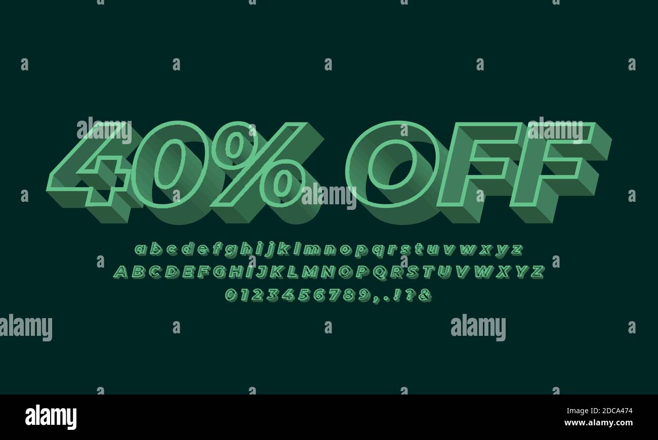 3d number 40 Stock Vector Images - Alamy