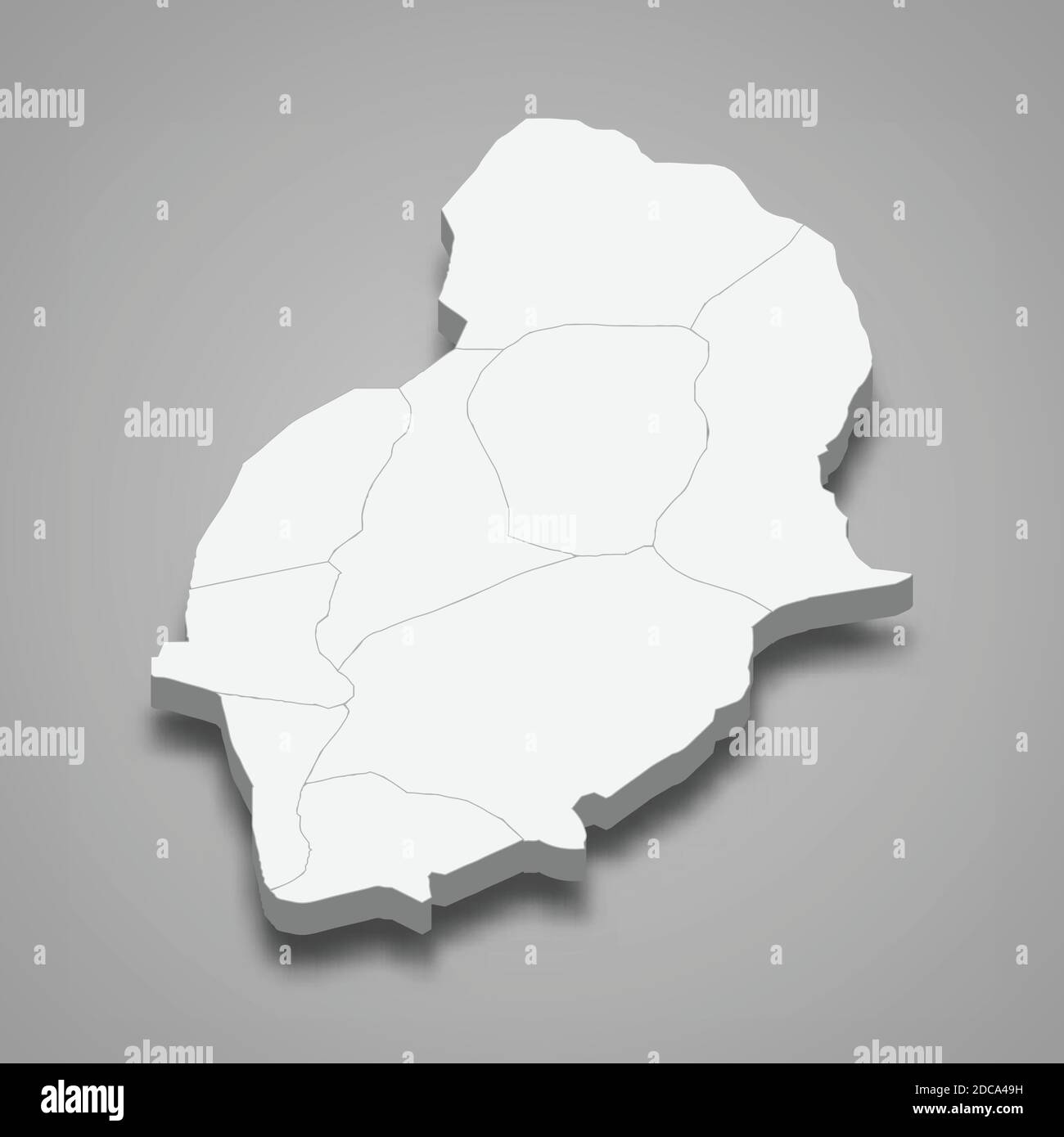 3d isometric map of Kirikkale is a province of Turkey, vector ...