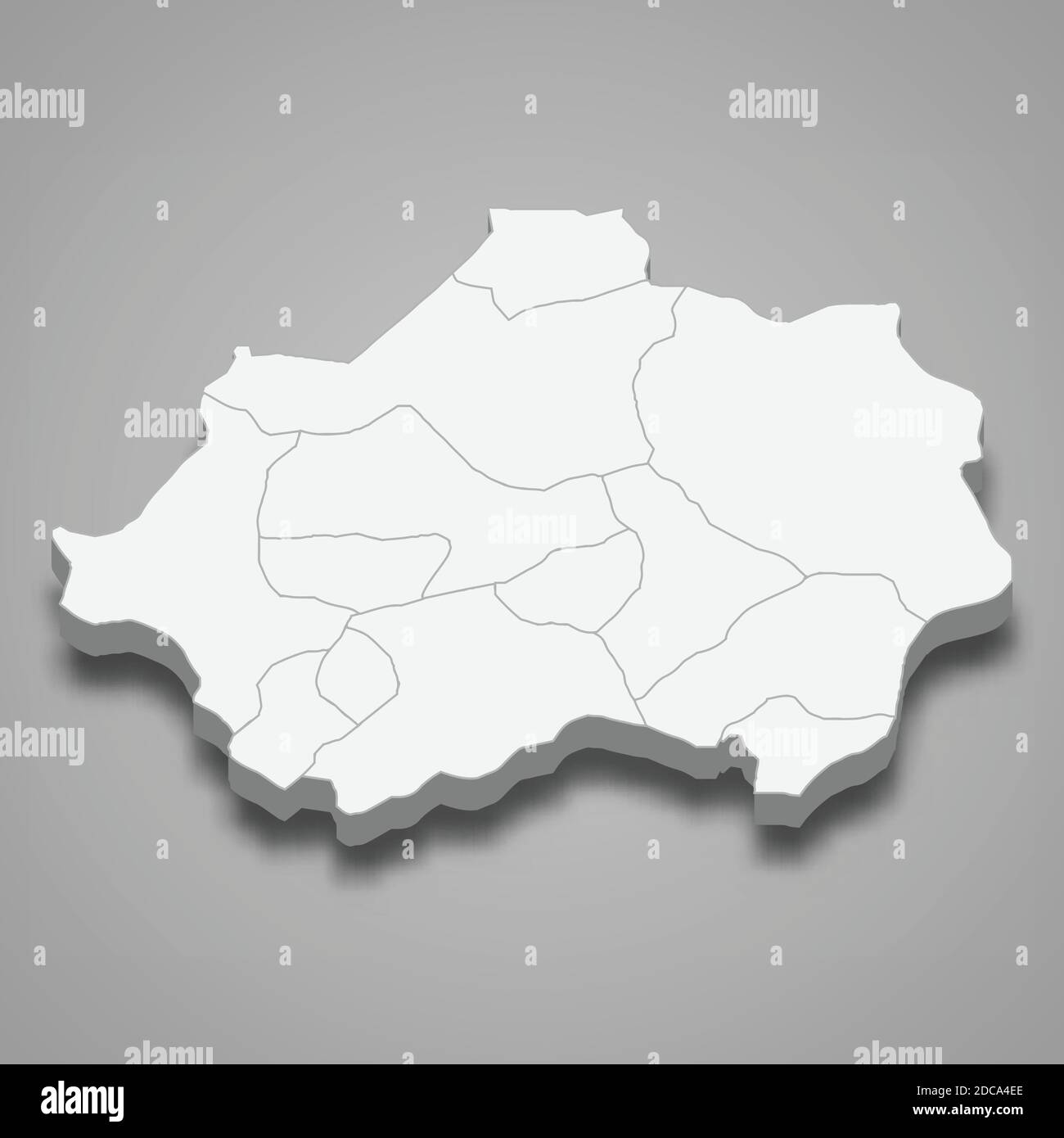 3d isometric map of Kutahya is a province of Turkey, vector ...