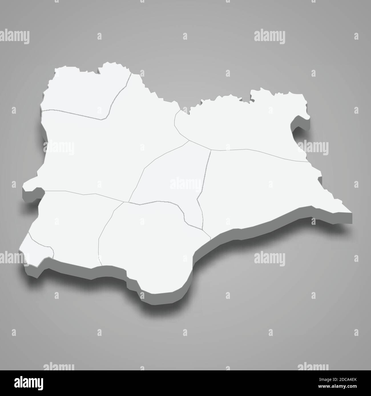 3d isometric map of Kirklareli is a province of Turkey, vector ...