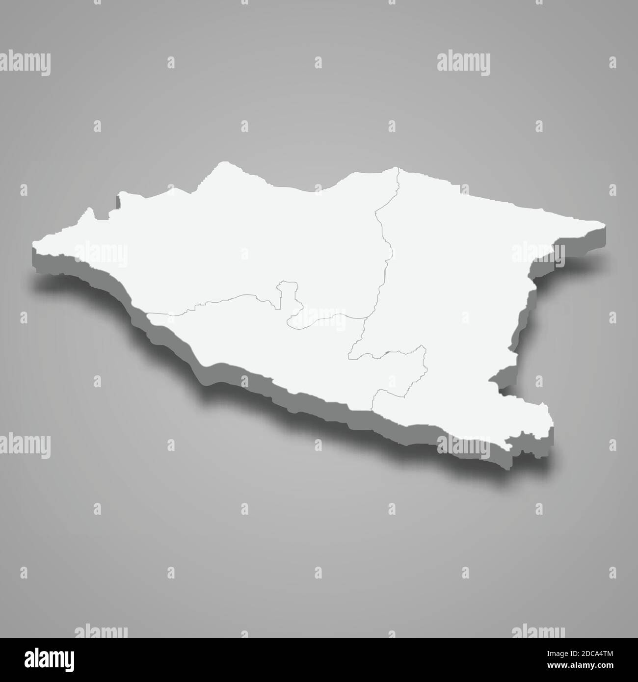 3d isometric map of Malacca is a state of Malaysia, vector illustration ...